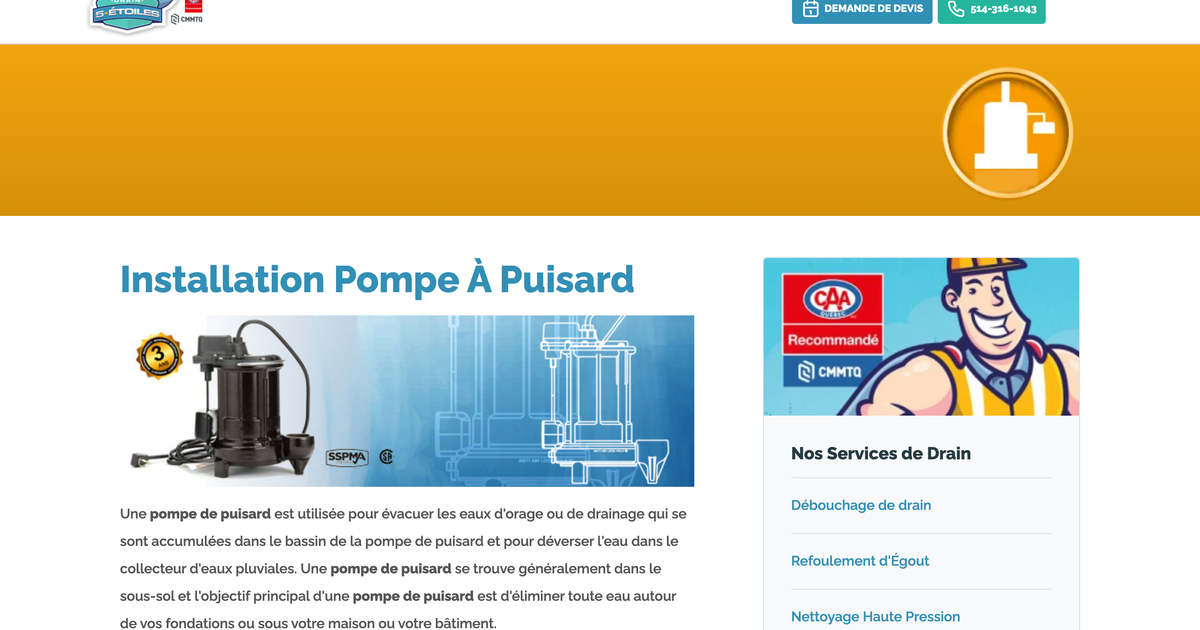 Sump Pump | Drain 5 Étoiles
